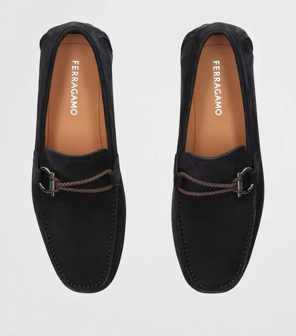 FERRAGAMO Nubuck Front 4 Driving Shoes