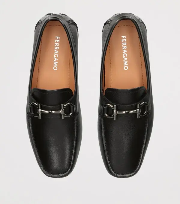 FERRAGAMO Leather Parigi Driving Shoes