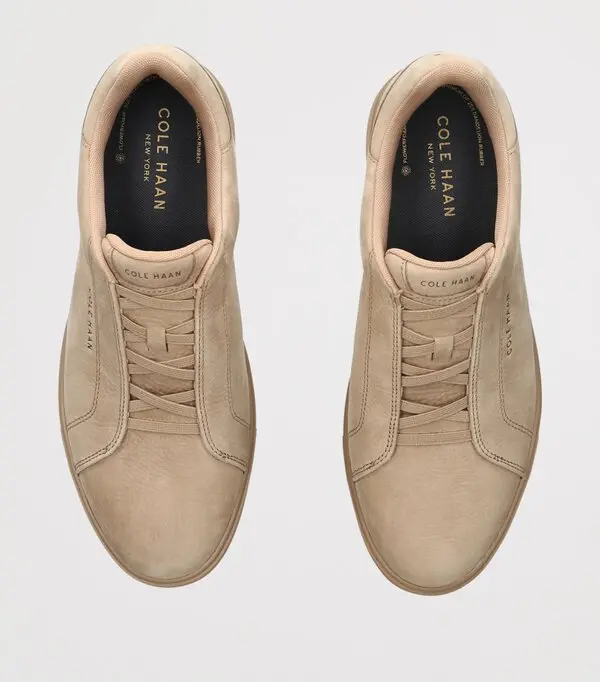 Cole Haan Leather Grandprø Luxe Slip-on Sneakers - Brown