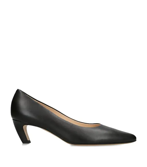 Gabriela Hearst Leather Peggy Heeled Pumps 50 - Black