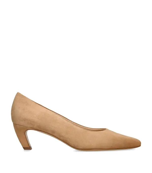 Gabriela Hearst Suede Peggy Heeled Pumps - Beige