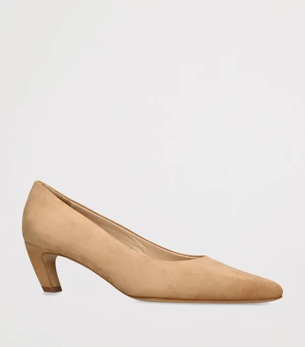 Gabriela Hearst Suede Peggy Heeled Pumps - Beige