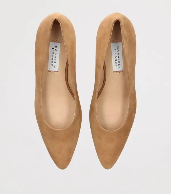 Gabriela Hearst Suede Peggy Heeled Pumps - Beige