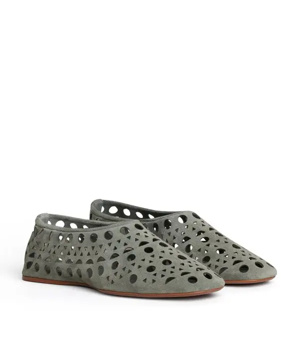Alaïa Suede Vienne Ballet Flats