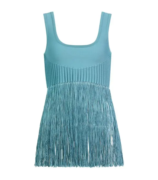 Alaïa Fringed Tank Top - Grey