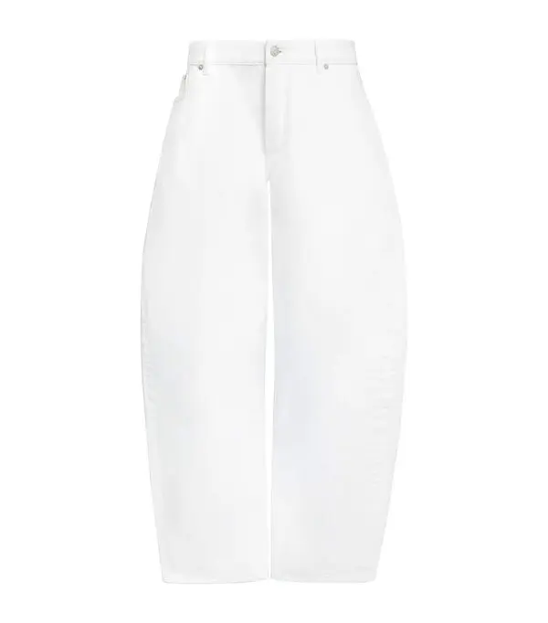 Alaïa Rodeo Barrel-leg Jeans - White