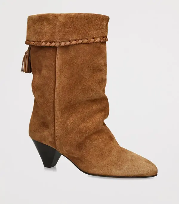Isabel Marant Étoile Suede Dalby Heeled Boots 55