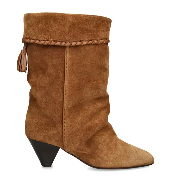 Isabel Marant Étoile Suede Dalby Heeled Boots 55 - Beige