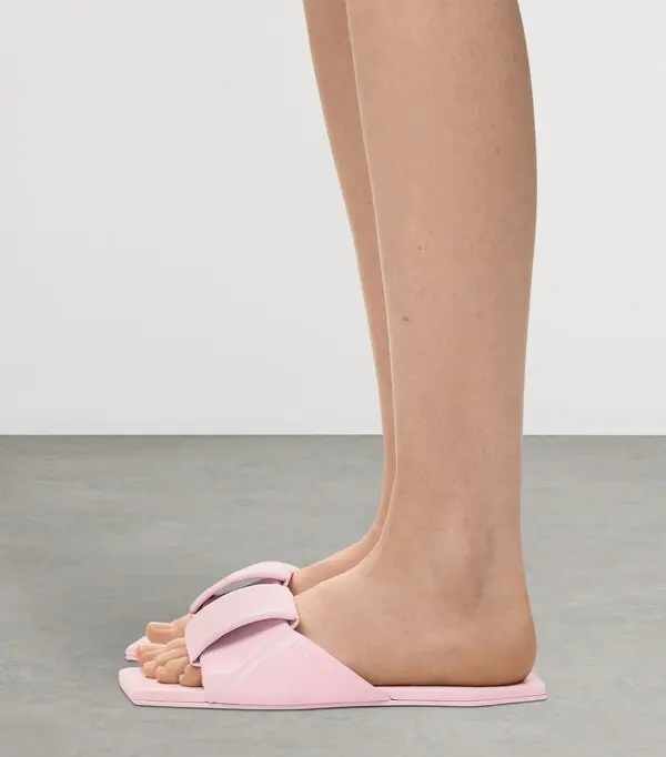 Loewe Leather Origami Slides - Pink