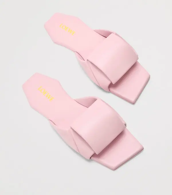 Loewe Leather Origami Slides - Pink