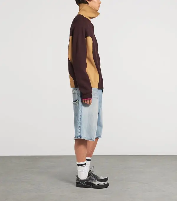 Balenciaga Stay Press Denim Shorts