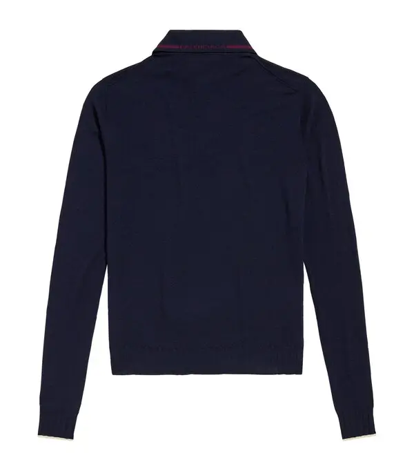 Balenciaga Wool Long-sleeve Polo Shirt