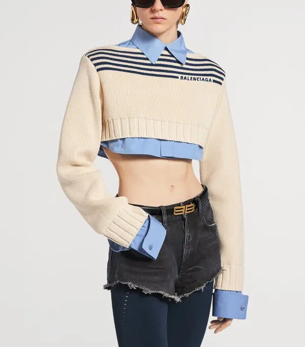 Balenciaga Double Layer Sweater Shirt