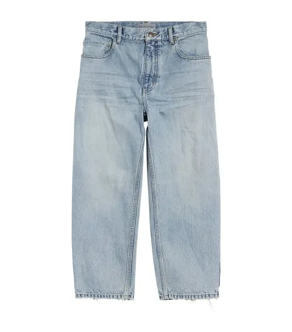Balenciaga Jackie Cropped Straight-leg Jeans - Blue