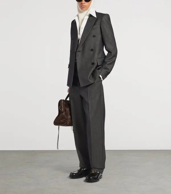 Balenciaga Wool Straight-leg Trousers