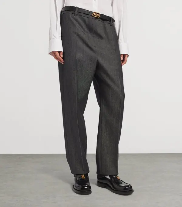 Balenciaga Wool Straight-leg Trousers