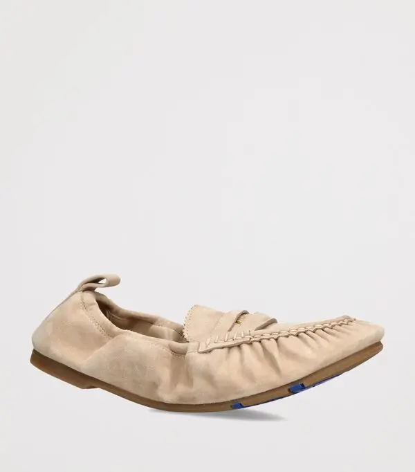 Burberry Suede Fawn Loafers