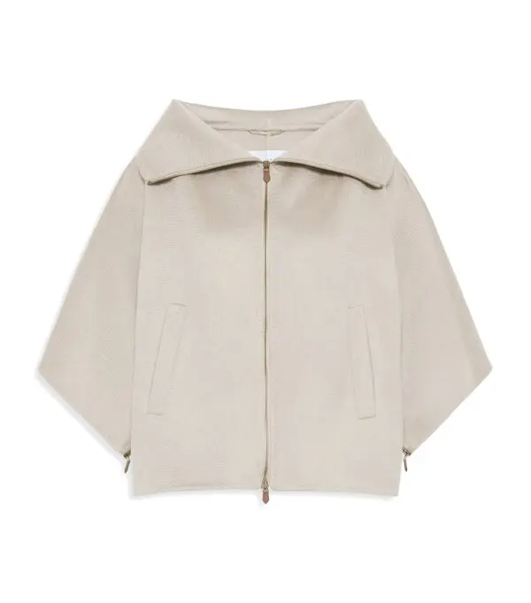 Max Mara Cashmere Cape-sleeve Jacket