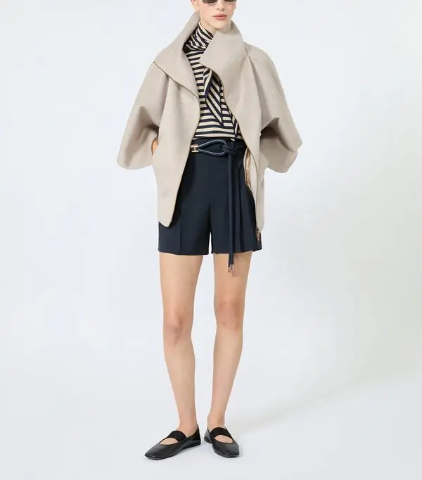 Max Mara Cashmere Cape-sleeve Jacket
