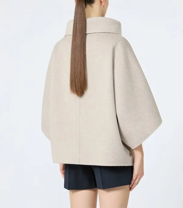 Max Mara Cashmere Cape-sleeve Jacket