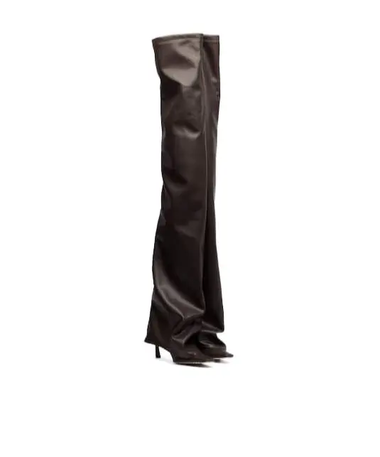 Attico Solid-color Over-the-knee Boots - Black