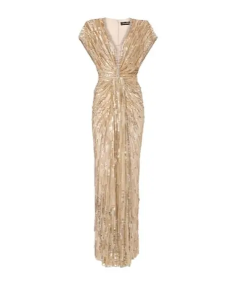 Jenny Packham Zola Sequined Tulle Gown