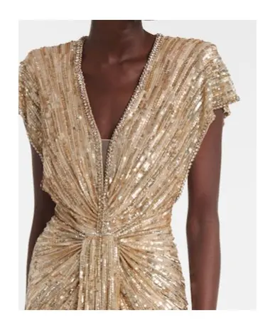 Jenny Packham Zola Sequined Tulle Gown