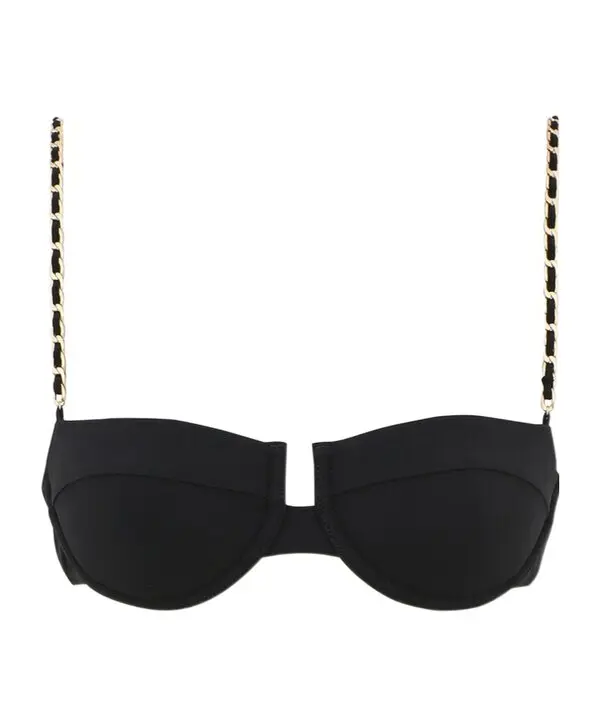 Zimmermann Roselight Chain Balconette Top - Black