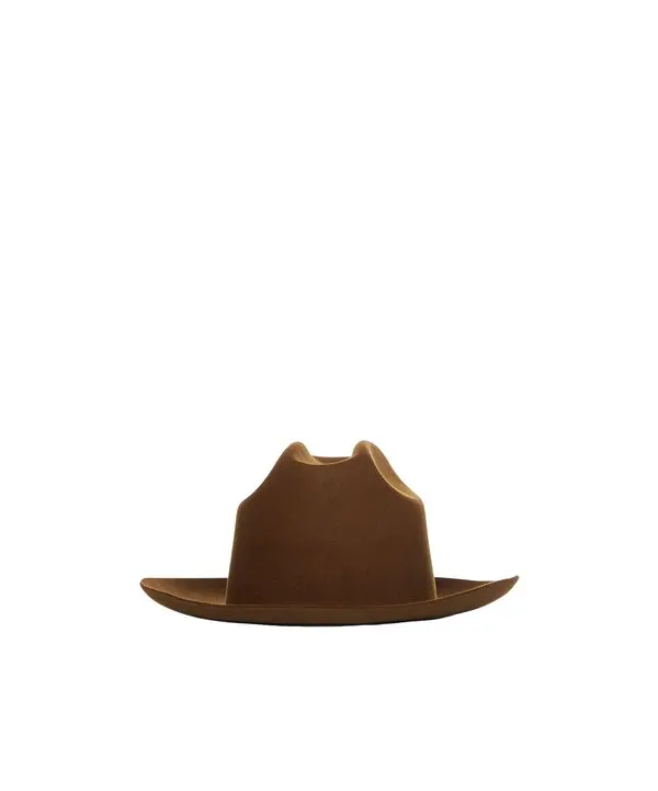 LARDINI Pinched Crown Felted Fedora Hat