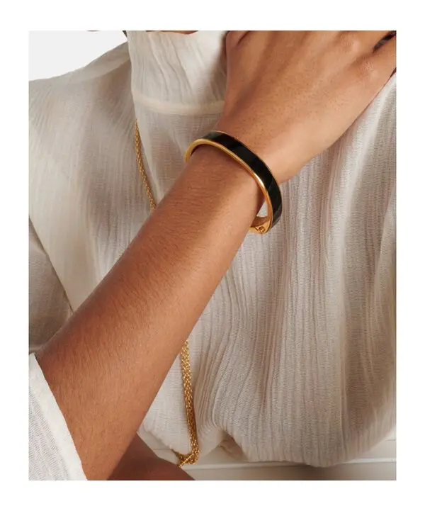 TOTEME Signature Enamel Gold-plated Bangle