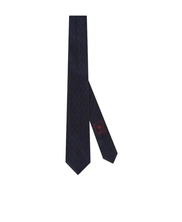 Gucci Jacquard Neck Tie - Blue