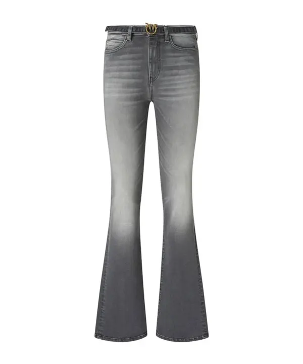 Pinko Embroidered Flare Jeans - Gray