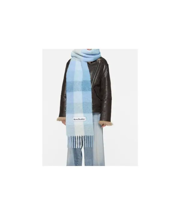 Acne Studios Mohair Check Scarf
