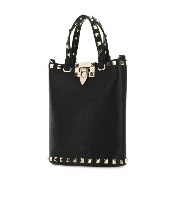 Valentino Garavani Rockstud Logo Printed Tote Bag