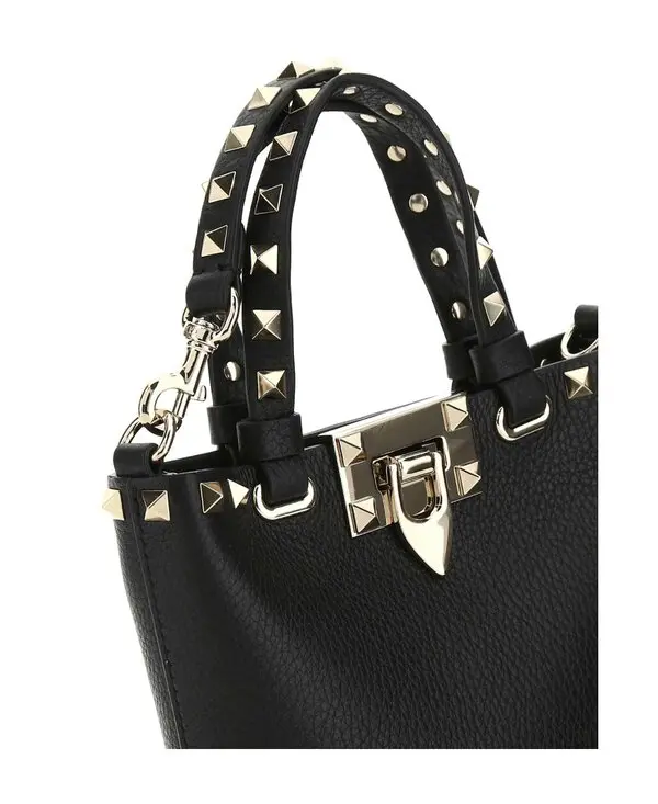 Valentino Garavani Rockstud Logo Printed Tote Bag