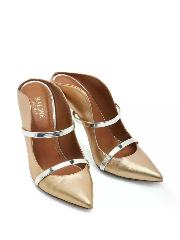 MALONE SOULIERS Maureen Metallic Heeled Mules