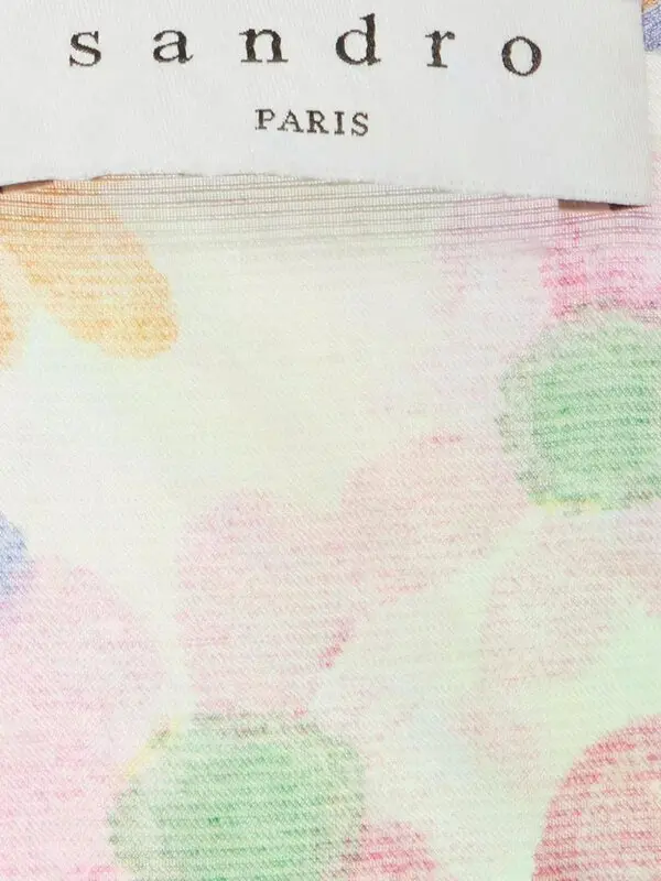 Sandro Smiley Mini Floral-print Dress