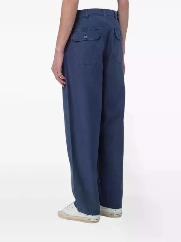 BLAUER. Wide-leg Cotton Trousers