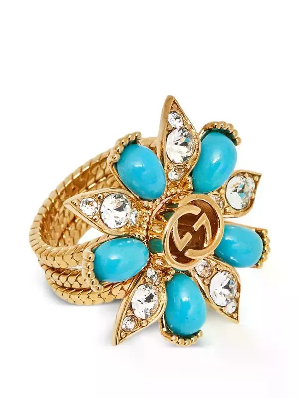 Gucci Interlocking G Flower Ring