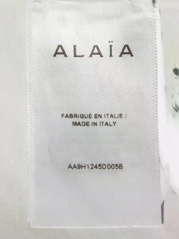 Alaïa Light Denim Bandeau Bustier Top