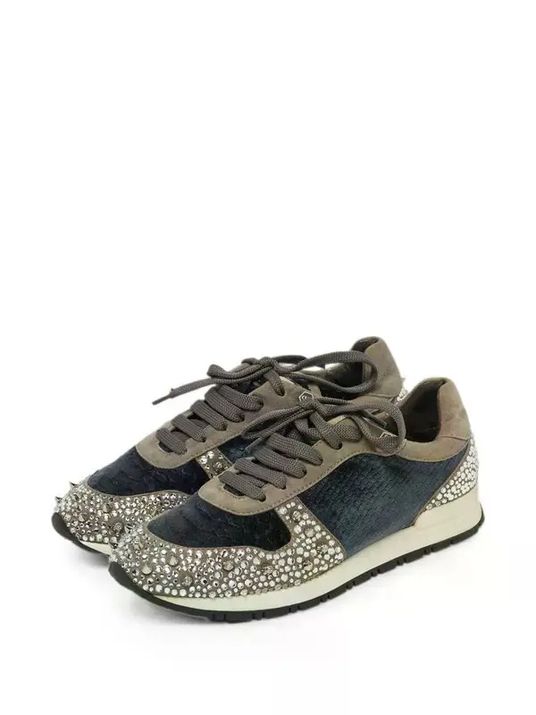 Philipp Plein Crystal-embellished Lace-up Sneakers
