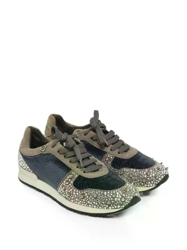 Philipp Plein Crystal-embellished Lace-up Sneakers