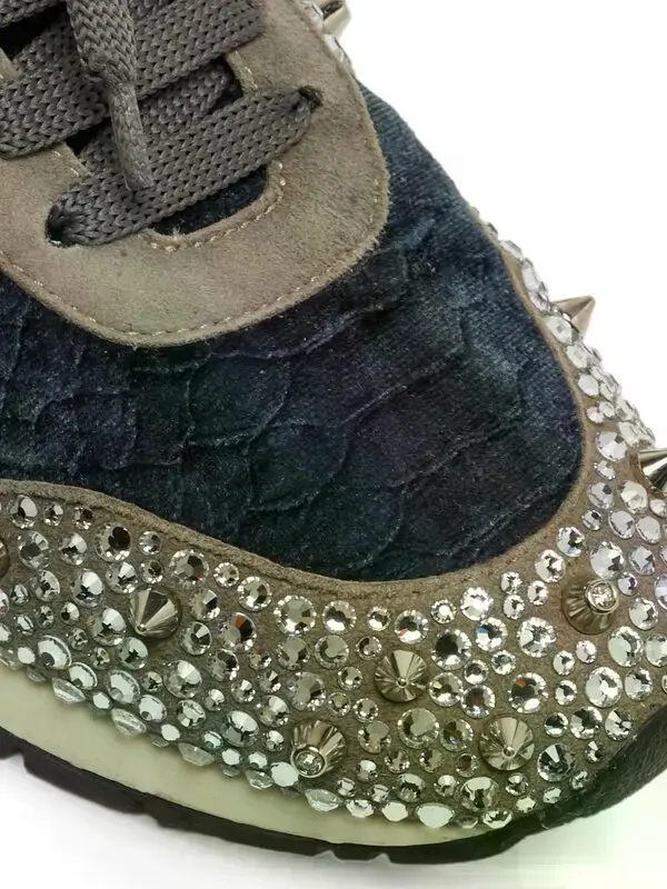 Philipp Plein Crystal-embellished Lace-up Sneakers