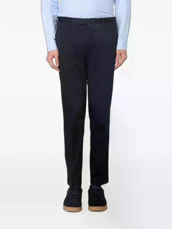 PT TORINO Straight-leg Cotton Trousers - Blue