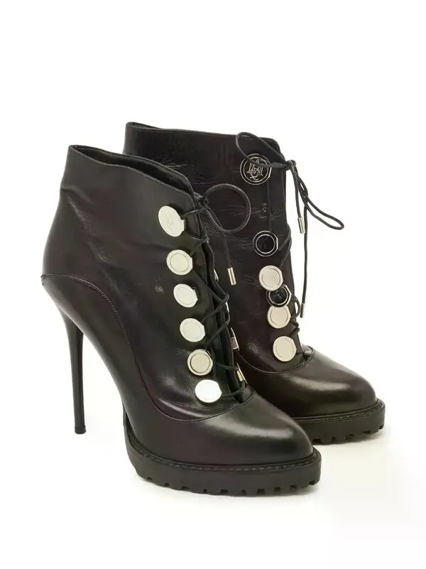 Alexander McQueen Leather Stiletto Ankle Boots