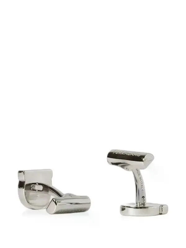 FERRAGAMO Gancini Enamel-detail Cufflinks