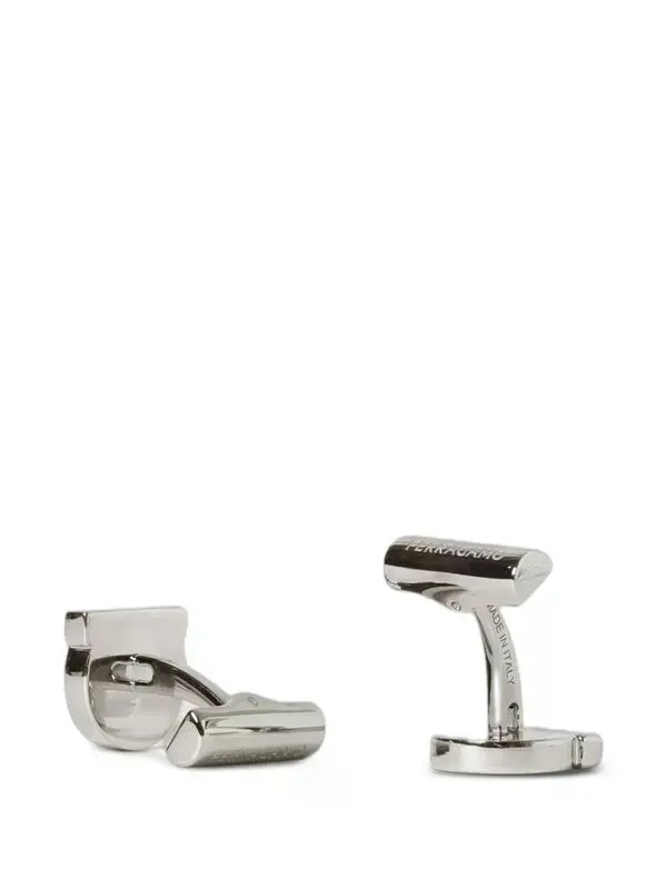 FERRAGAMO Gancini Enamel-detail Cufflinks