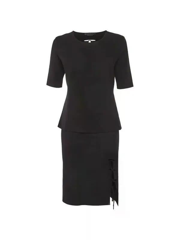 Alexander Wang Lace-up Skirt Set - Black
