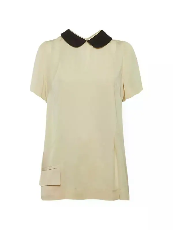 Marni Crepe Collared Top