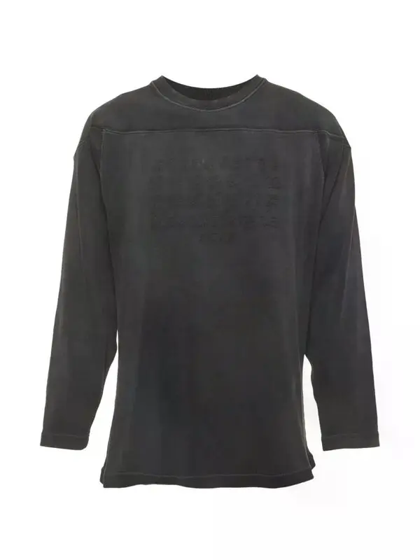 MAISON MARGIELA Logo Print Crew Neck Sweatshirt - Grey